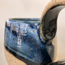 PC-31 Oatmeal over PC-23 Indigo Float | AMACO Brent