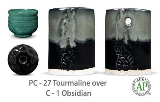 PC-27 Tourmaline over C-1 Obsidian | AMACO Brent