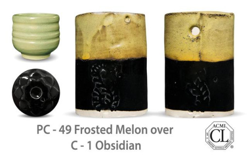 PC-49 Frosted Melon over C-1 Obsidian | AMACO Brent