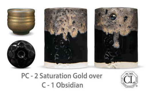 PC-02 Saturation Gold over C-1 Obsidian | AMACO Brent