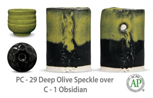 PC-29 Deep Olive Speckle over C-1 Obsidian | AMACO Brent
