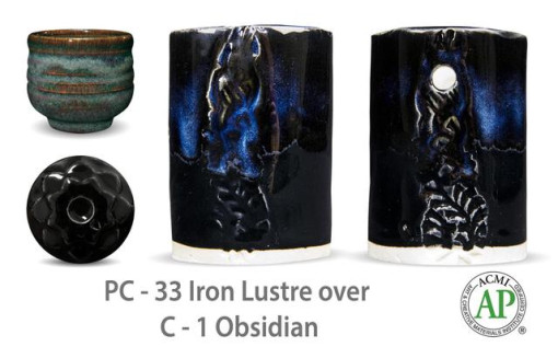 PC-33 Iron Lustre over C-1 Obsidian | AMACO Brent