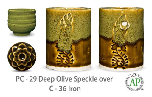 PC-29 Deep Olive Speckle over C-36 Iron | AMACO Brent