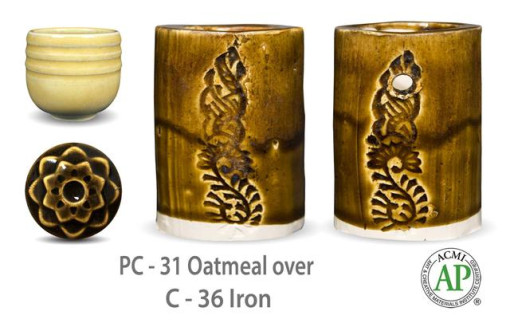 PC-31 Oatmeal over C-36 Iron | AMACO Brent