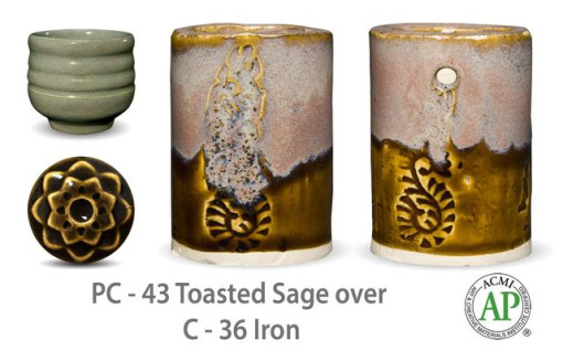 PC-43 Toasted Sage over C-36 Iron | AMACO Brent