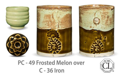 PC-49 Frosted Melon over C-36 Iron | AMACO Brent