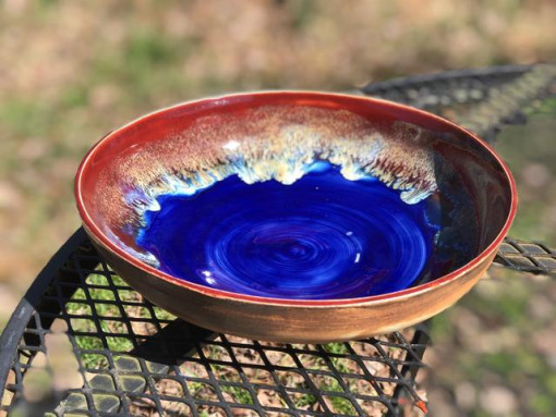 PC-59 Deep Firebrick over C-20 Cobalt | AMACO Brent