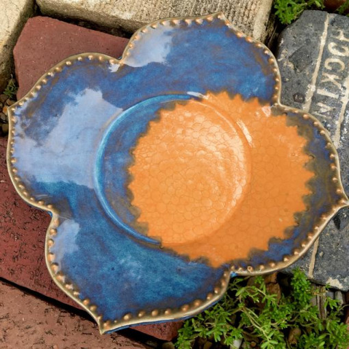 PC-20 Blue Rutile over C-65 Tangelo | AMACO Brent