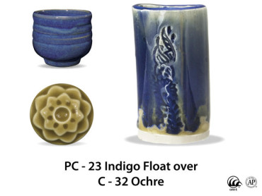 PC-23 Indigo Float over C-32 Ochre | AMACO Brent