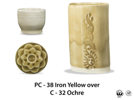 PC-38 Iron Yellow over C-32 Ochre | AMACO Brent