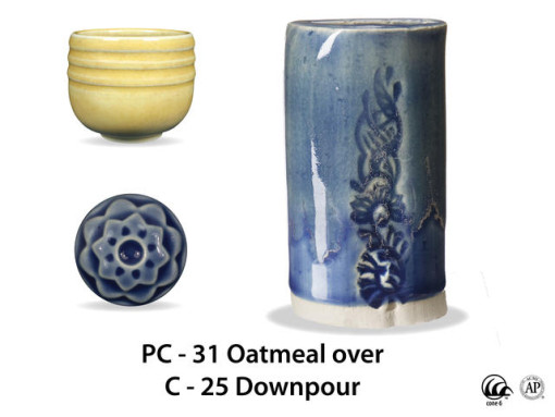 PC-31 Oatmeal over C-25 Downpour | AMACO Brent