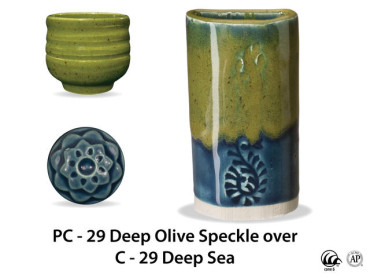 PC-29 Deep Olive Speckle over C-29 Deep Sea | AMACO Brent