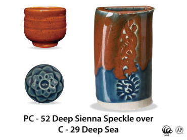 PC-52 Deep Sienna Speckle over C-29 Deep Sea | AMACO Brent
