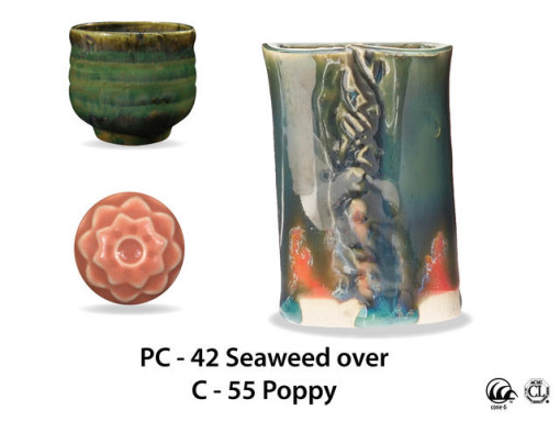 PC-42 Seaweed over C-55 Poppy | AMACO Brent