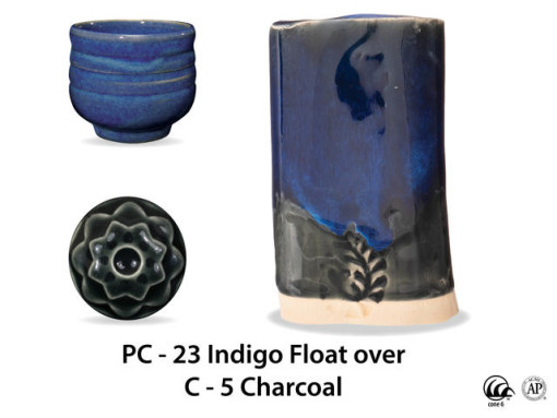 PC-23 Indigo Float over C-5 Charcoal | AMACO Brent