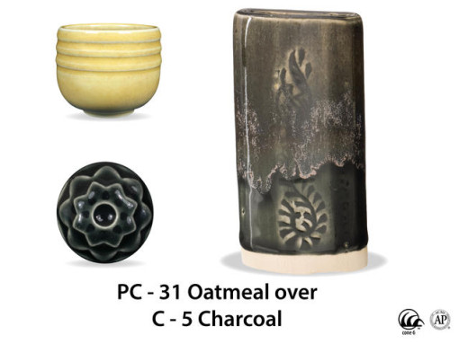 PC-31 Oatmeal over C-5 Charcoal | AMACO Brent