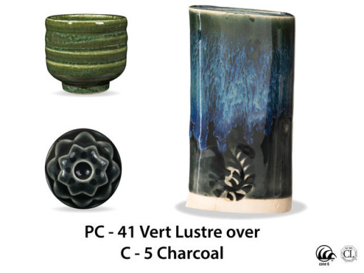 PC-41 Vert Lustre over C-5 Charcoal | AMACO Brent