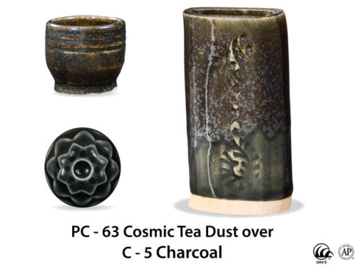 PC-63 Cosmic Tea Dust over C-5 Charcoal | AMACO Brent
