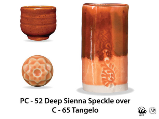 PC-52 Deep Sienna Speckle over C-65 Tangelo | AMACO Brent