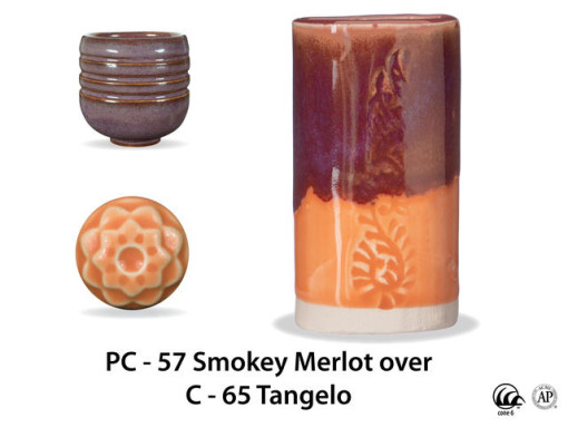 PC-57 Smokey Merlot over C-65 Tangelo | AMACO Brent