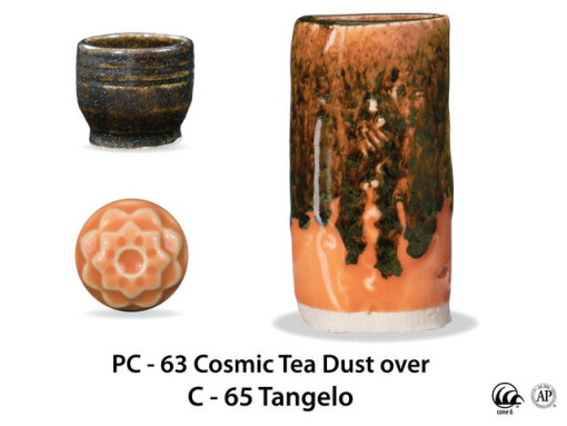 PC-63 Cosmic Tea Dust over C-65 Tangelo | AMACO Brent