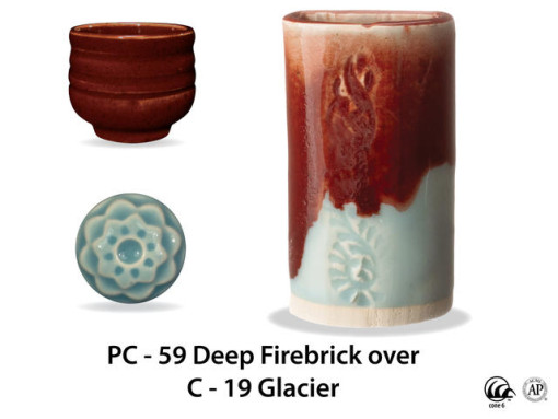 PC-59 Deep Firebrick over C-19 Glacier | AMACO Brent