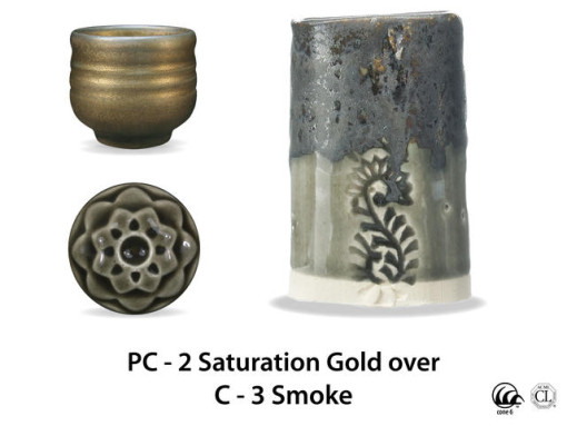 PC-02 Saturation Gold over C-3 Smoke | AMACO Brent