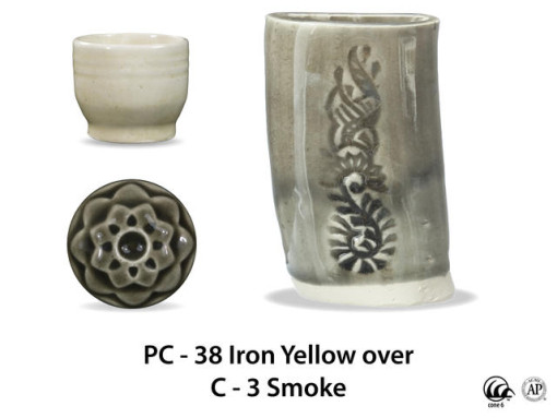 PC-38 Iron Yellow over C-3 Smoke | AMACO Brent