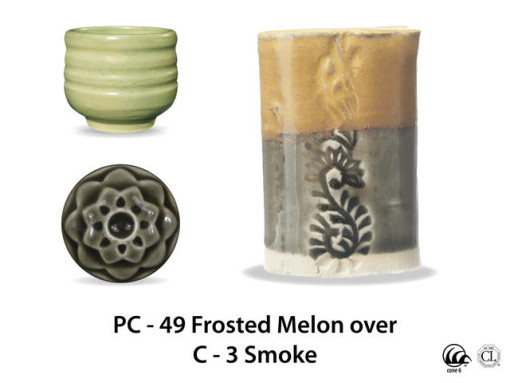 PC-49 Frosted Melon over C-3 Smoke | AMACO Brent