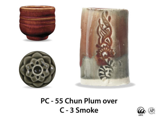 PC-55 Chun Plum over C-3 Smoke | AMACO Brent