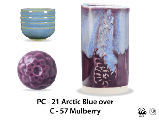 PC-21 Arctic Blue over C-57 Mulberry | AMACO Brent