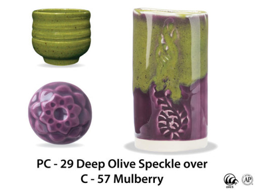 PC-29 Deep Olive Speckle over C-57 Mulberry | AMACO Brent