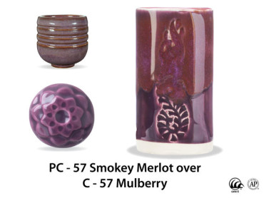 PC-57 Smokey Merlot over C-57 Mulberry | AMACO Brent
