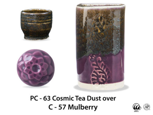 PC-63 Cosmic Tea Dust over C-57 Mulberry | AMACO Brent