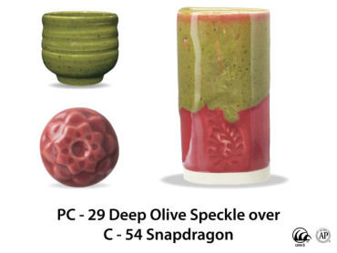 PC-29 Deep Olive Speckle over C-54 Snapdragon | AMACO Brent