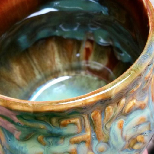 PC-46 Lustrous Jade over PC-32 Albany Slip Brown | AMACO Brent