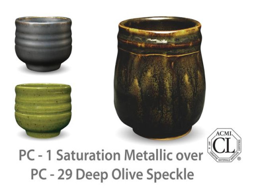 PC-01 Saturation Metallic over PC-29 Deep Olive Speckle | AMACO Brent