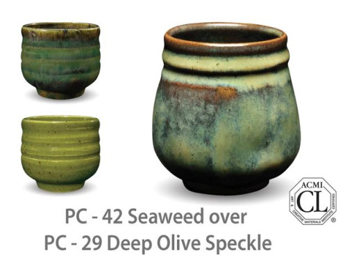 PC-42 Seaweed over PC-29 Deep Olive Speckle | AMACO Brent