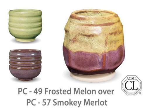 PC-49 Frosted Melon over PC-57 Smokey Merlot | AMACO Brent