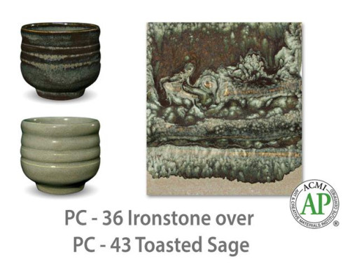 PC-36 Ironstone over PC-43 Toasted Sage | AMACO Brent