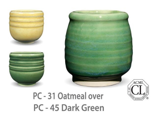 PC-31 Oatmeal over PC-45 Dark Green | AMACO Brent