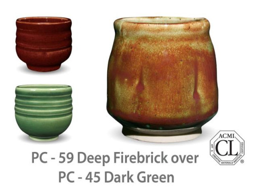 PC-59 Deep Firebrick over PC-45 Dark Green | AMACO Brent