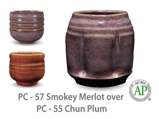 PC-57 Smokey Merlot over PC-55 Chun Plum | AMACO Brent