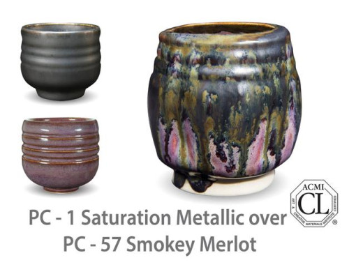 PC-01 Saturation Metallic over PC-57 Smokey Merlot | AMACO Brent