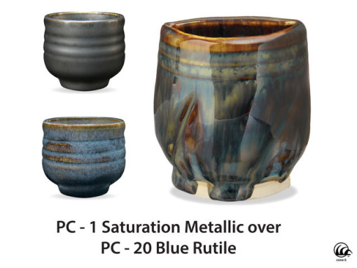 PC-01 Saturation Metallic over PC-20 Blue Rutile | AMACO Brent