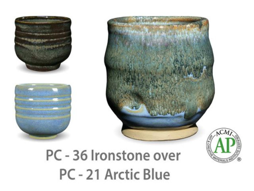 PC-36 Ironstone over PC-21 Arctic Blue | AMACO Brent