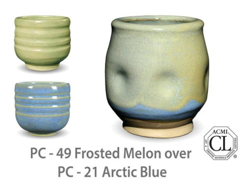 PC-49 Frosted Melon over PC-21 Arctic Blue | AMACO Brent