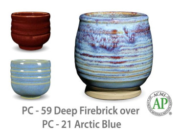 PC-59 Deep Firebrick over PC-21 Arctic Blue | AMACO Brent