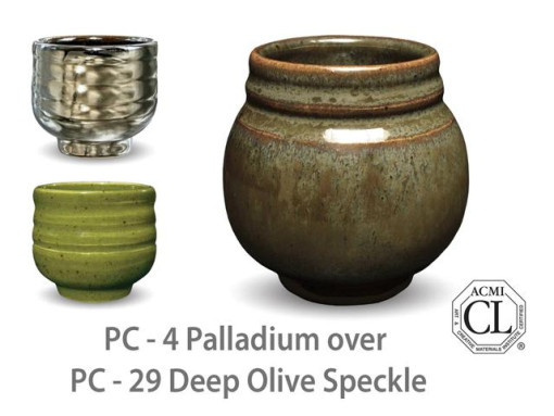 PC-04 Palladium over PC-29 Deep Olive Speckle | AMACO Brent