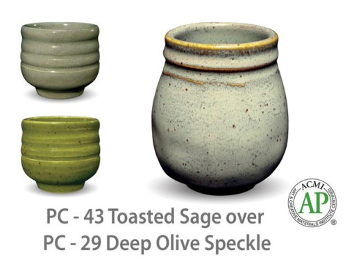 PC-43 Toasted Sage over PC-29 Deep Olive Speckle | AMACO Brent